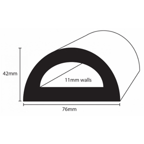 PVC 72 (76mm base) black - Anodes Direct