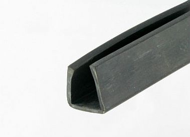 US1138 Solid EPDM Square U Channel Section fits panel thickness 25mm